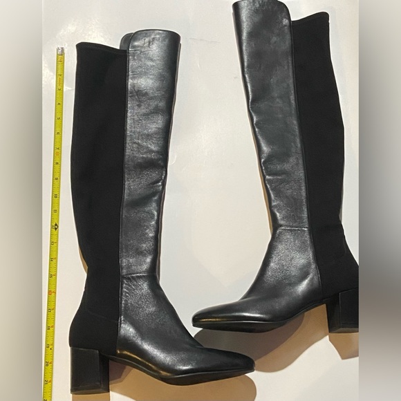 Stuart Weitzman | Shoes | Stuart Weitzman Gillian 6 Tall Leather City Block Boot Over The Knee ...